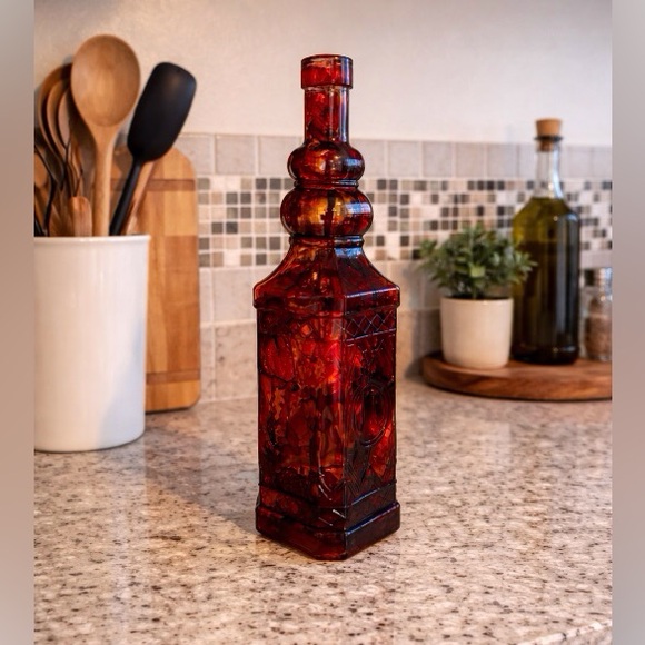 Hand Crafted | Accents | Vintage Up Cycled Rustic Bottle Amber Glass ...